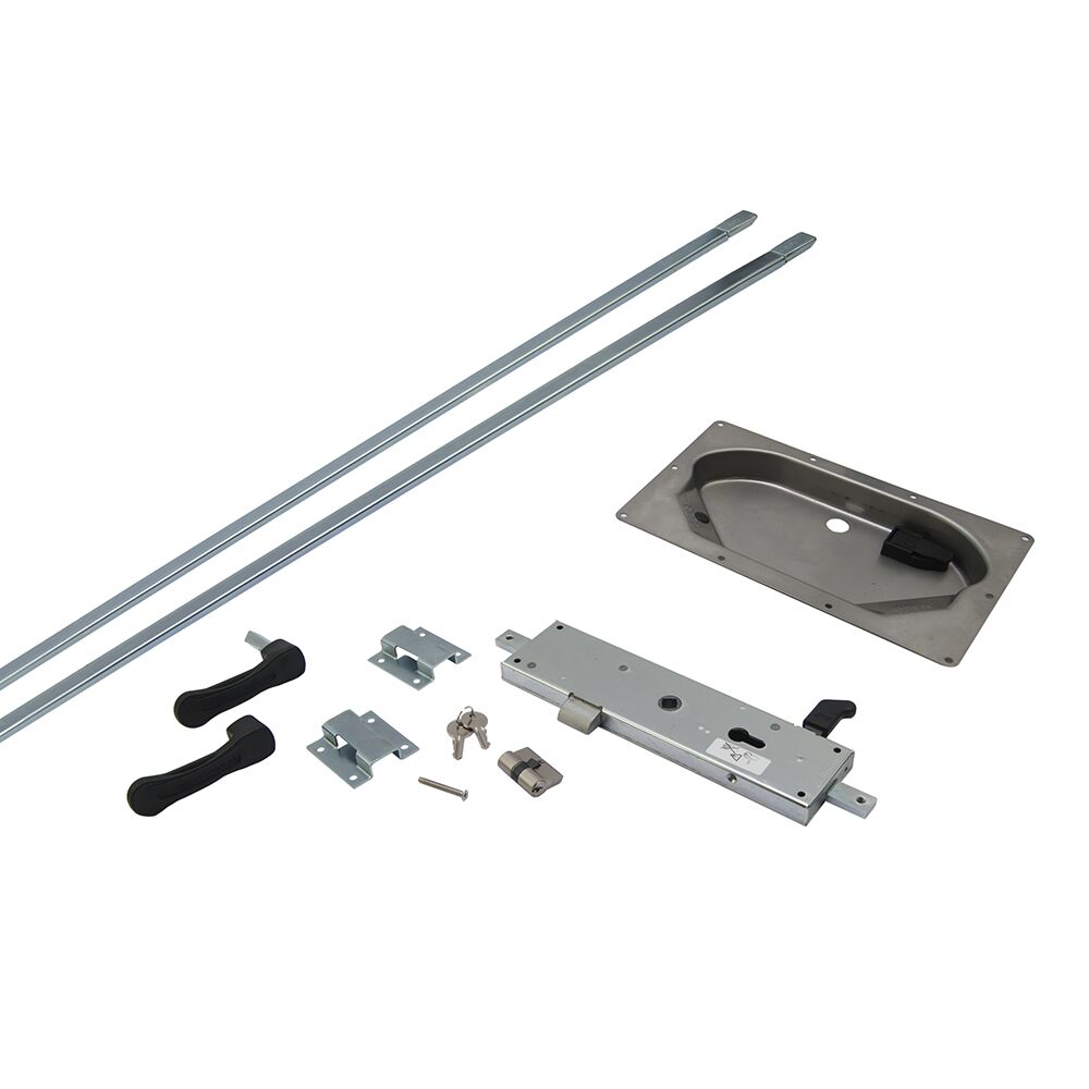Pommier espagnoletsluiting set - inbouw links - verschillende sleutels - RVS (1211142), Pommier ...