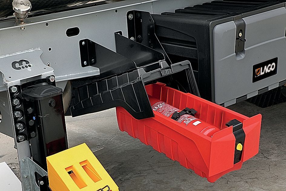 LAGO fire extinguisher box Slykon - for ext. 6/9/12 kg - angled ...