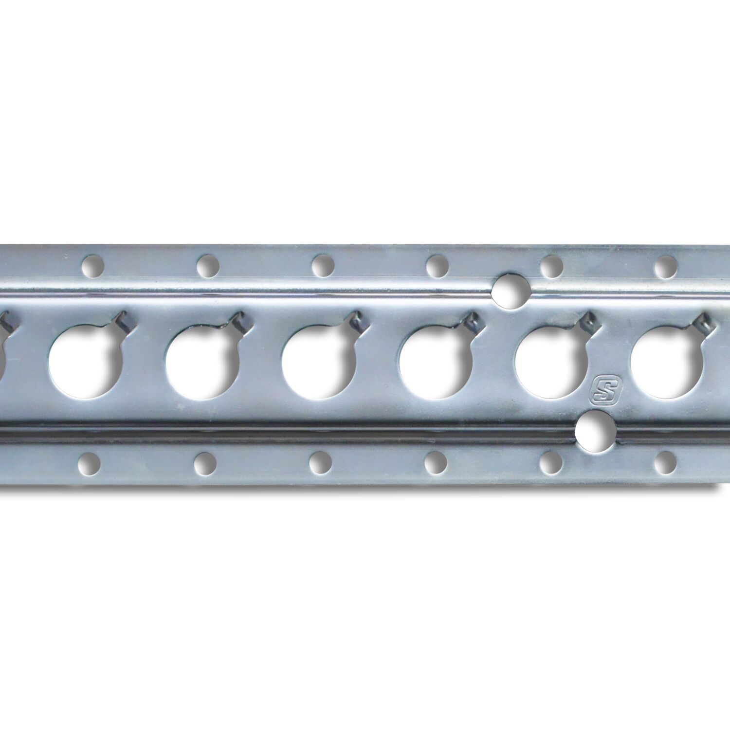 Rhiwa Quality anchor rail - round hole Ø 25 mm - with guard - 3000 mm ...