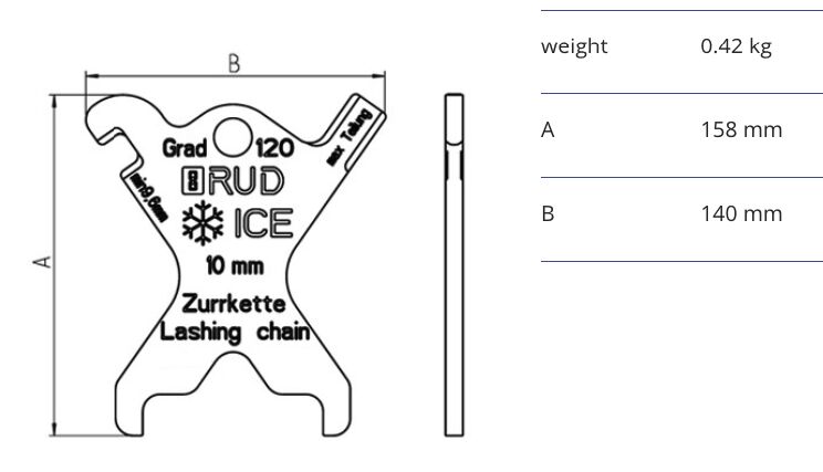 RUD ICE-Lashing chain testing gauge IVSK-CURT-K-KPL-16 (79035014830 ...