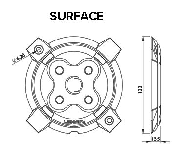 Labcraft led verlichting Megalux Enviro - Ø 132 mm - 12V - IP66 - 480 ...