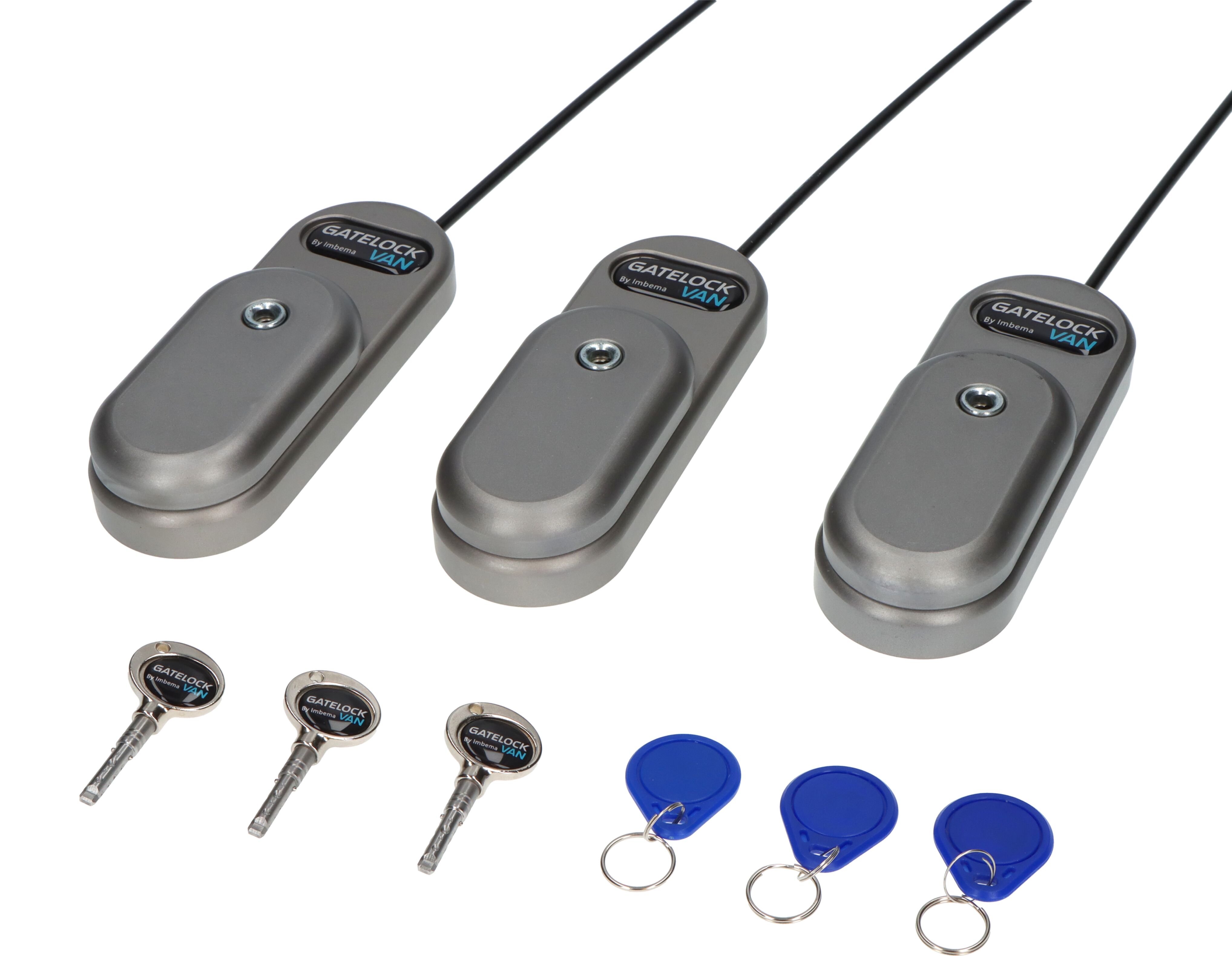 GATELOCK Van Medium electric security lock - with tag - set of 3 locks ...