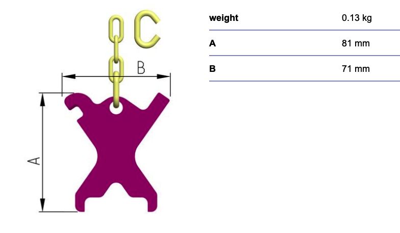 RUD ICE-Identification tag IKZA-8 - for lifting chain (79955521087 ...