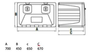 LAGO toolbox Black Dog - 700 x 450 x 650 mm (WxHxD) - plastic (1340104 ...