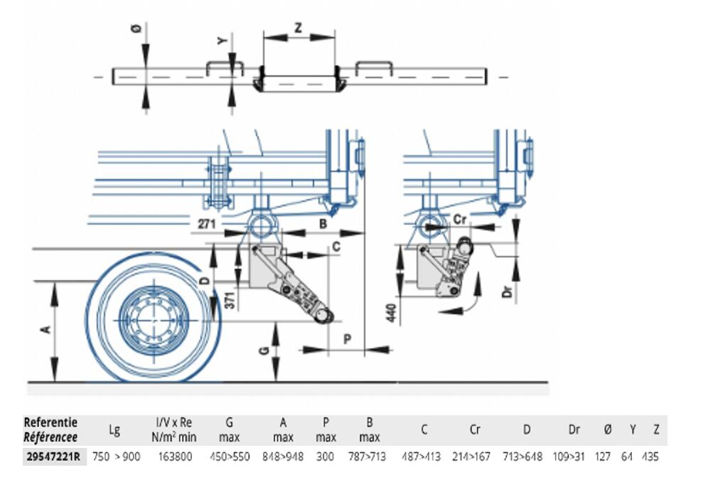 Pommier bumper XLIFT P721R - hydraulic lifting - for tipper body - R58 ...