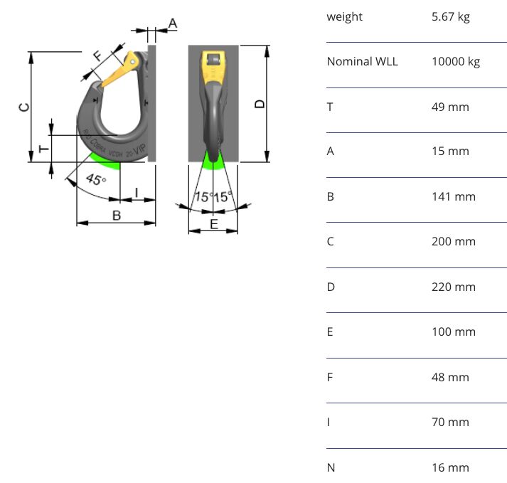 RUD weldable hook VCGH-S 16 - 10t (79840477800), RUD | Safe and ...
