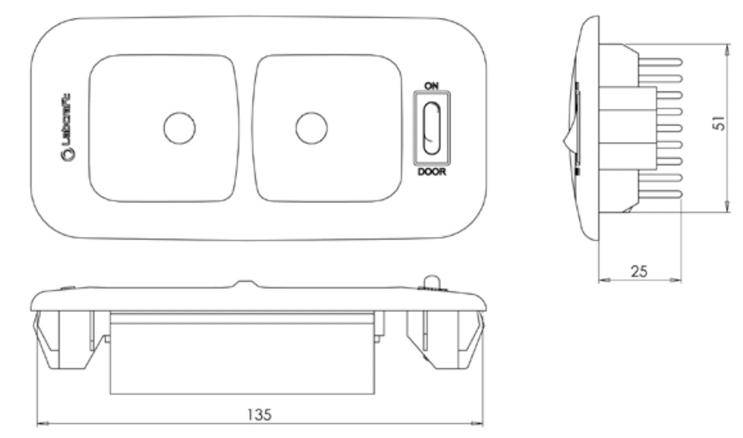 Labcraft led lighting Vanlite V60 - 10-32V - IP60 - 624 lumen - plug ...