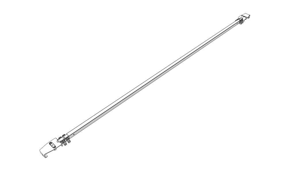 Edscha roof bar - 2550 mm - with roller carriages (slider) - for Edscha ...