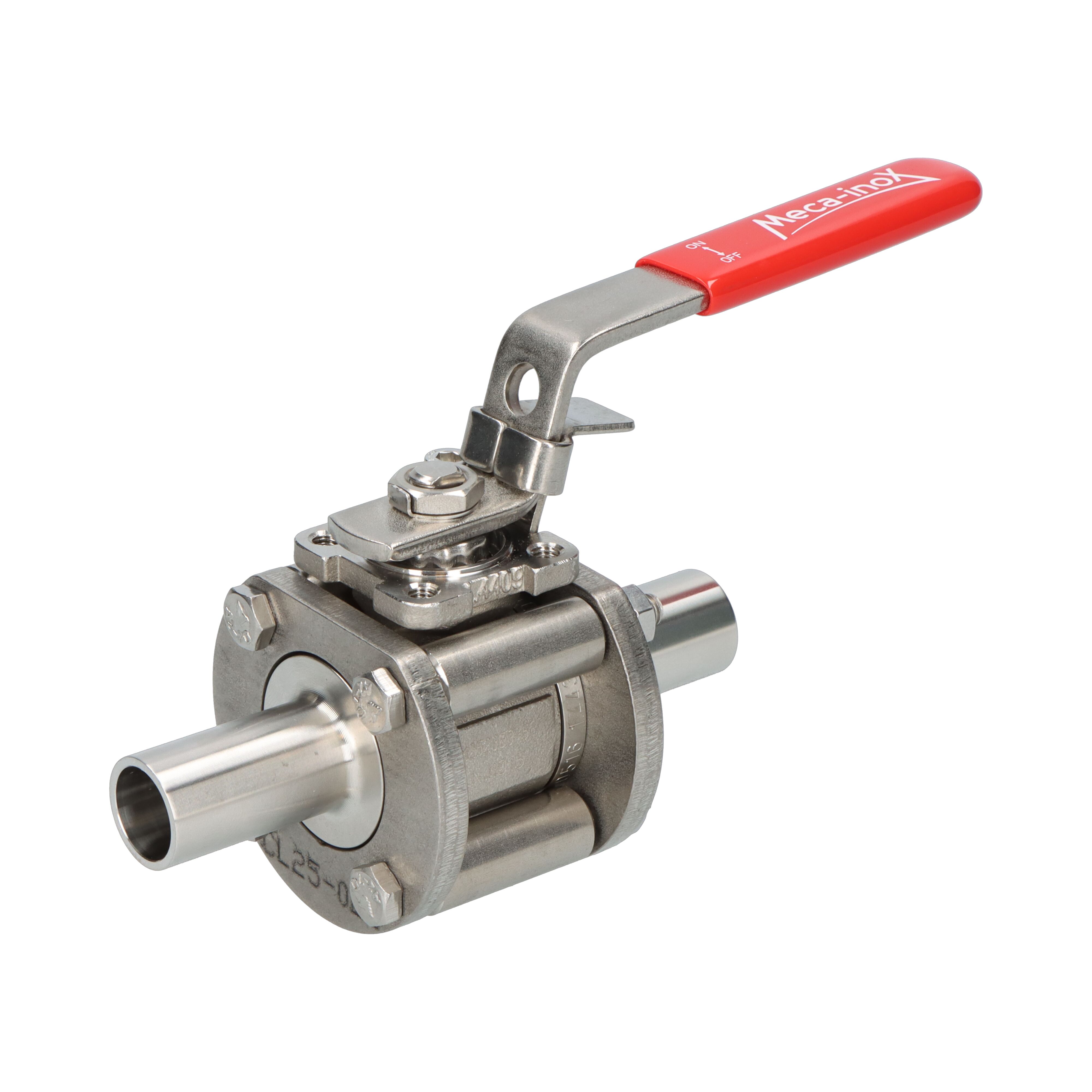 Meca-Inox ball valve PN4 PI50/PR65 2,1/2" Orbital weld acc. to ASME BPE ...