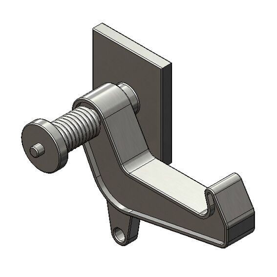 Pommier latch - heavy model - left- zinc-plated (1140501), Pommier | Vehicle construction - Imbema