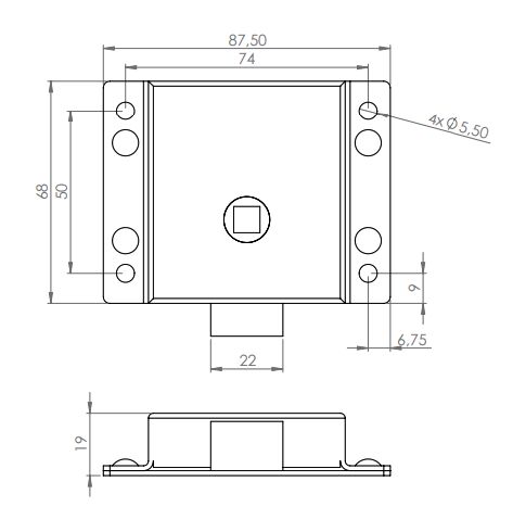 Rhiwa Quality external lock - with flange - 88 x 68 mm - zinc-plated ...