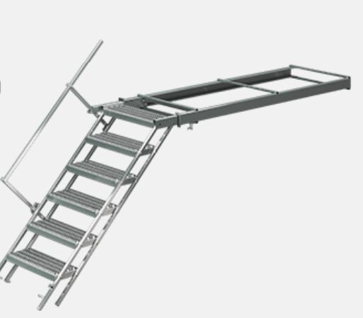 Takler pull out ladder - 6 steps - 2185 x 757 mm (LxW) - with handrail ...