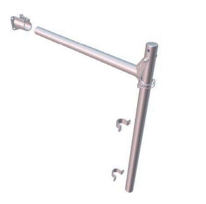 Pommier side protection support kit 950 mm high - foldable - galvanised ...