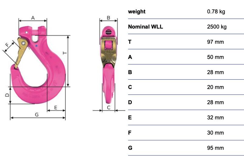 RUD VCGH-8 crochet cobra VIP à chape (71004991320), RUD | Protection ...