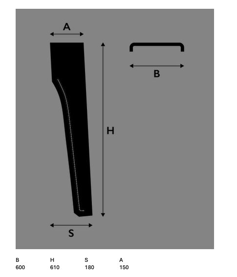 Parlok vertical mudguard 600 x 610 mm (WxH) - HDPE (1409915), Parlok ...