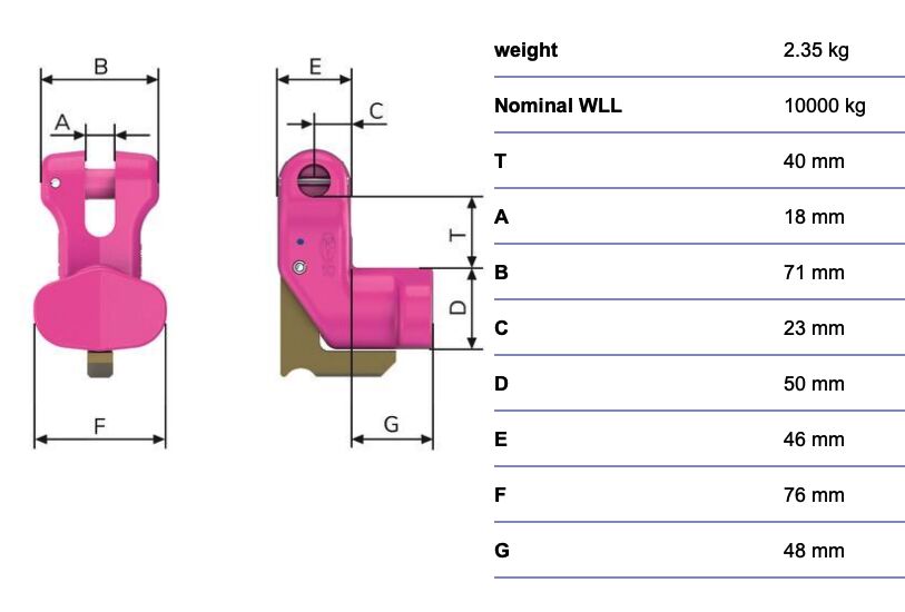 RUD VIP-Container hook VCH-K-16 - with safety locking (85052101227 ...