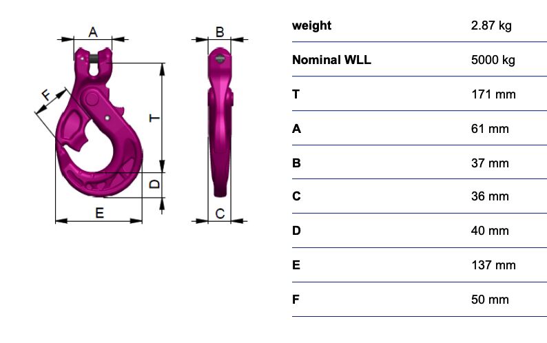 RUD ICE-Self locking hook for skip dumpers IMAGH-10 (79021133640), RUD ...
