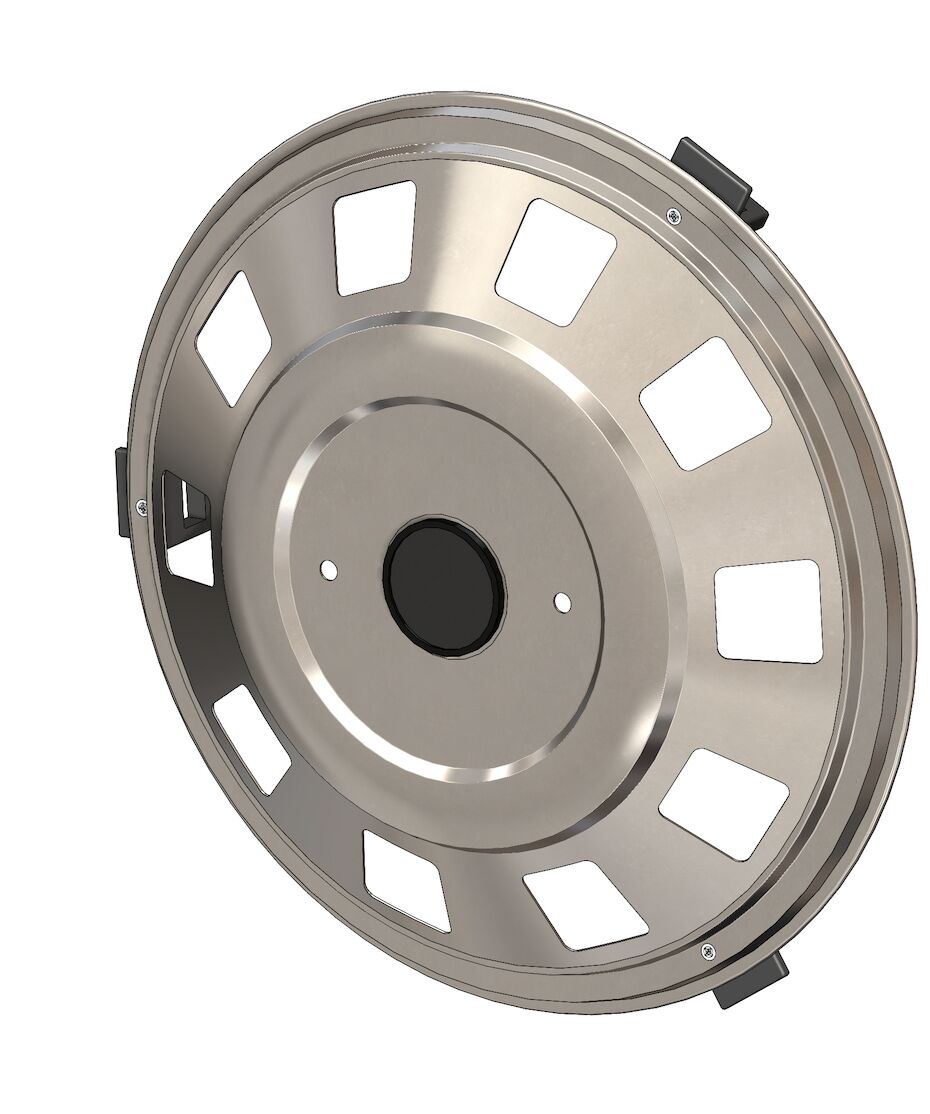 Rhiwa Quality hubcap set Rally 15 Inch - polished stainless steel ...