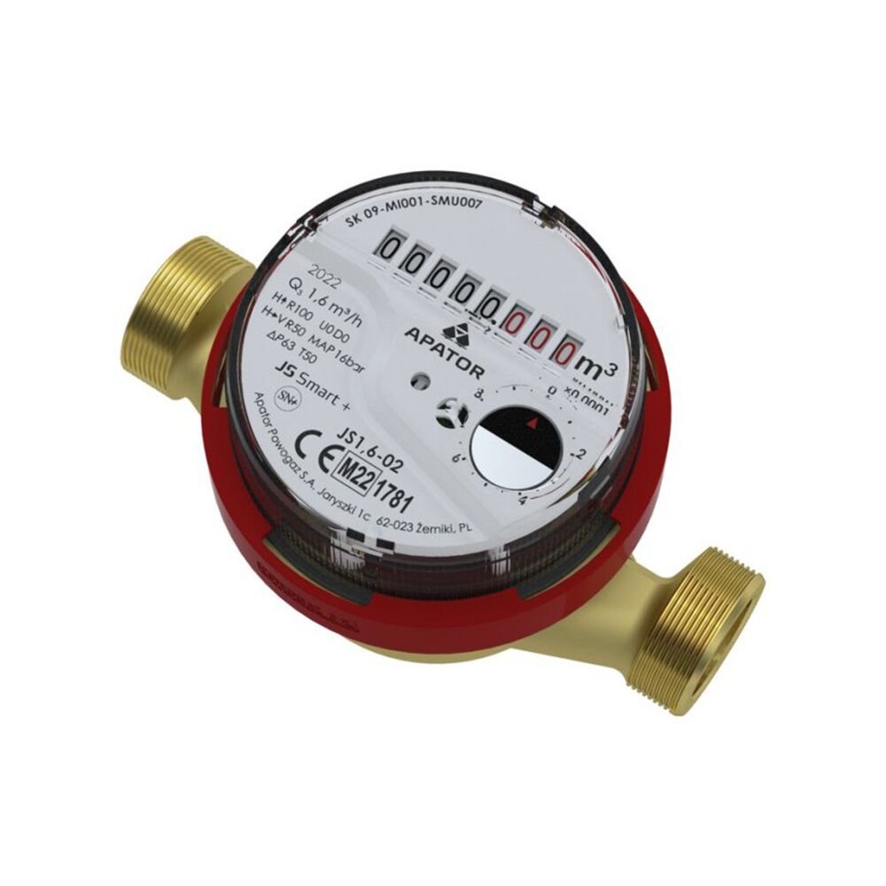 Apator hot water meter JS90 4 DN20 pulse (102000JS90-4-NK), Apator ...