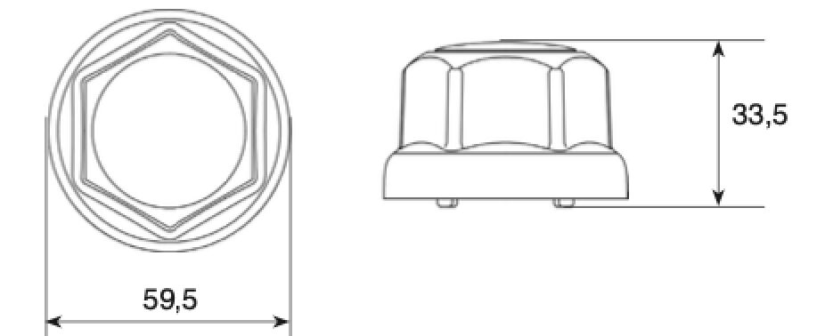 Rhiwa Quality wheel nut cover M32 for alloy wheels - plastic chrome ...