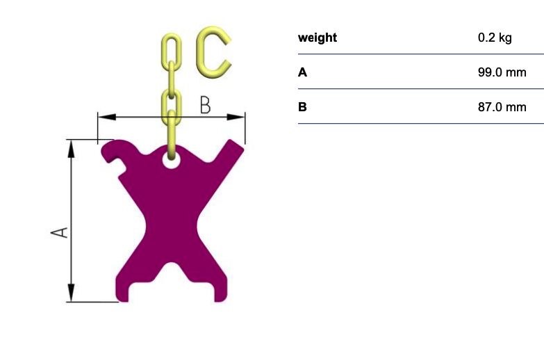 RUD ICE-Identification tag IKZA-10 - for lifting chain (79955531088 ...