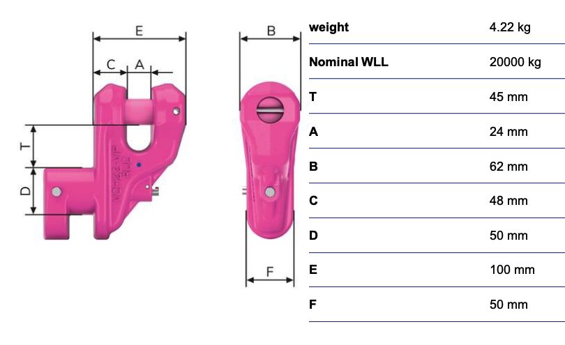 RUD VIP-Container hook VCH-SL22 - with safety locking (85023131200 ...