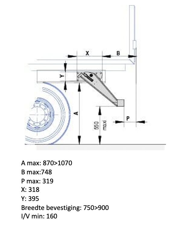 Pommier stootbalk BA - hefbaar - lange draagarmen - staal - R58-02 (2909414), Pommier | Voertuig ...