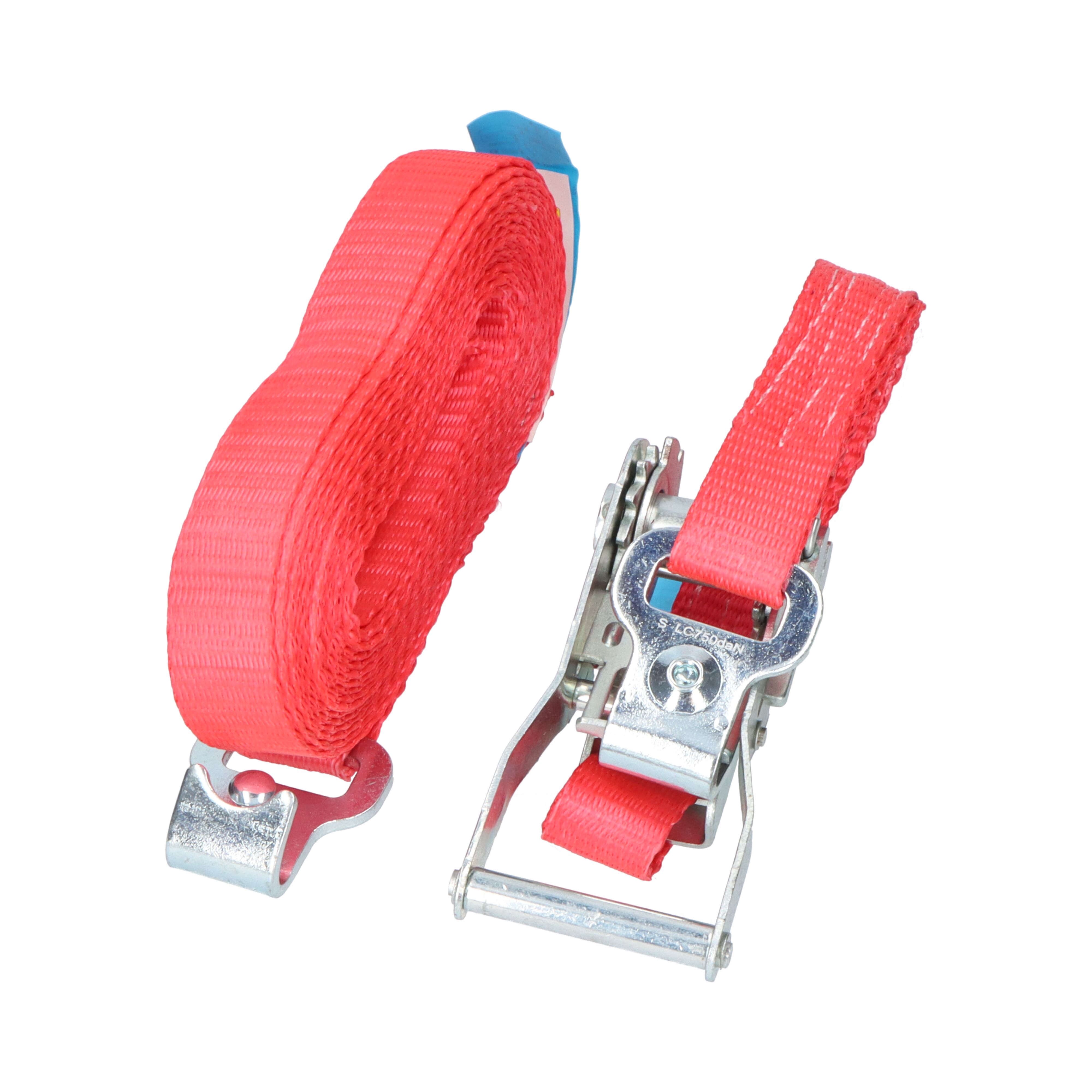 Rhiwa Quality lashing strap 25 mm with ratchet and flat hook - 6000 mm ...