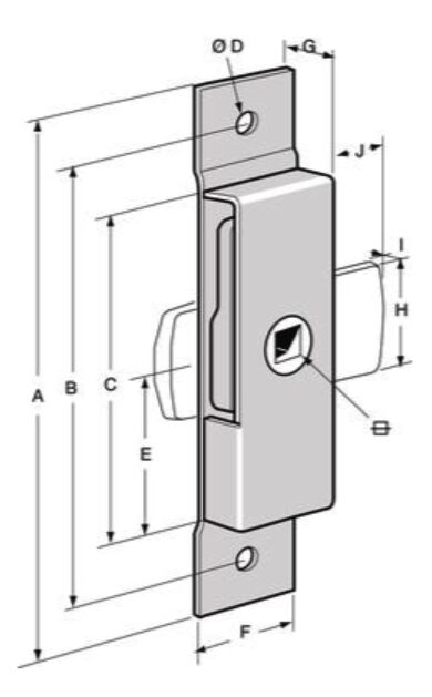 Pommier budget latch - 28 x 125 mm - stainless steel (1230058), Pommier ...
