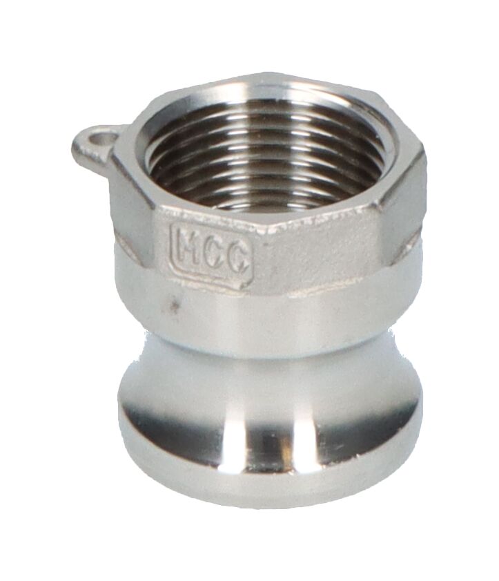 MCC raccord Camlock adaptateur A 3/4" filetage femelle BSPP en inox 316 (23146210020), MCC ...