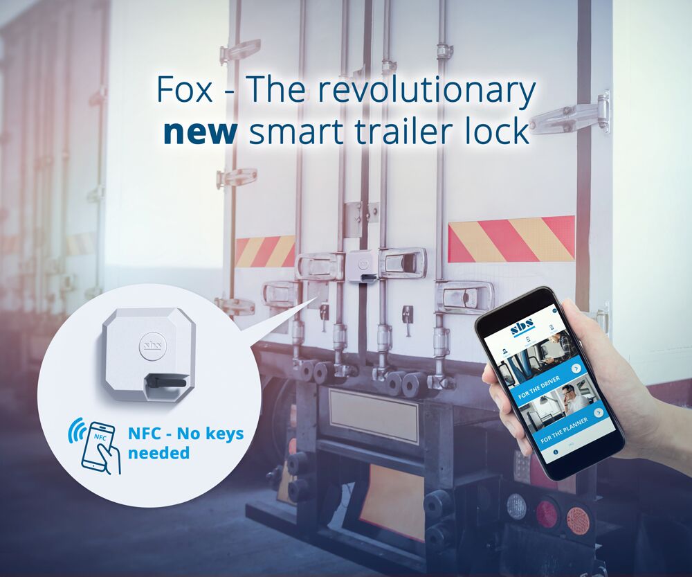SBS Fox trailer lock with unlocking app (57FOX), SBS | Vehicle and cargo protection - Imbema