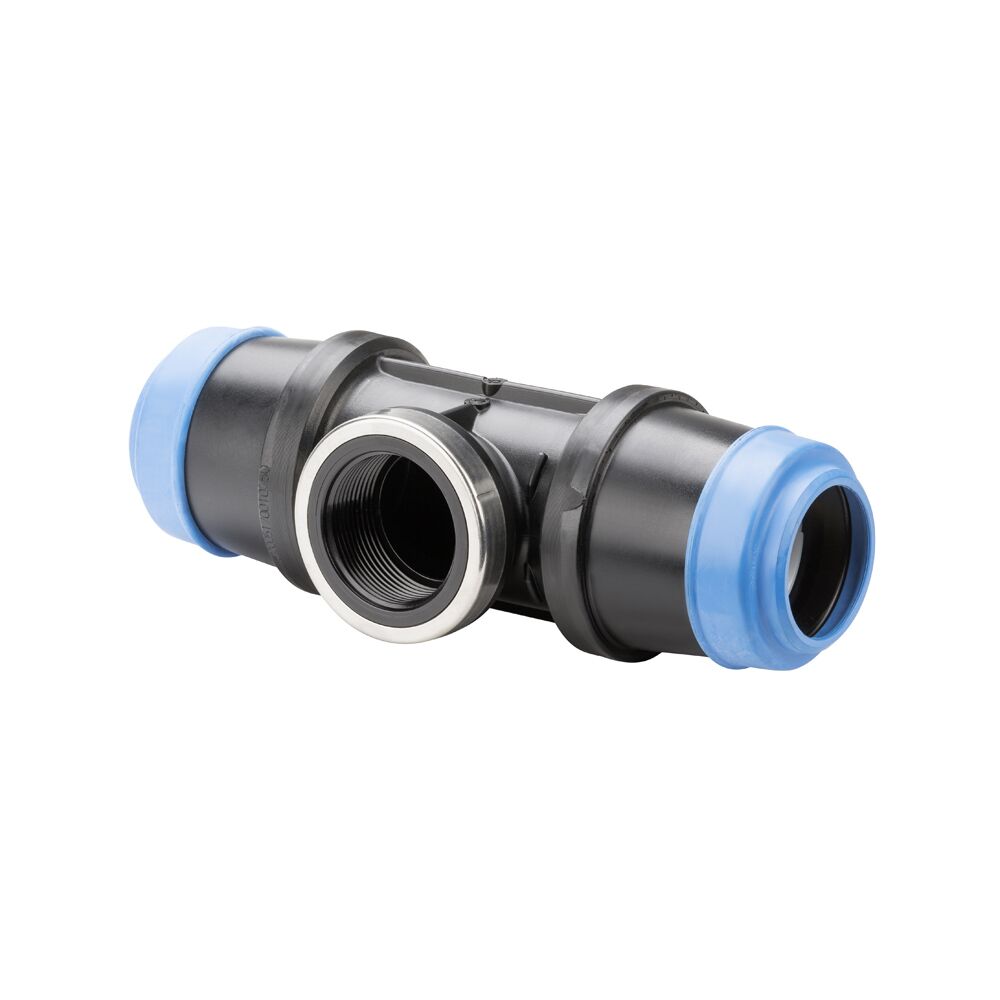 Hawle T-fitting ISO2 6520 40-40-1" 2x PE+PVC/Female (5019001), Hawle ...