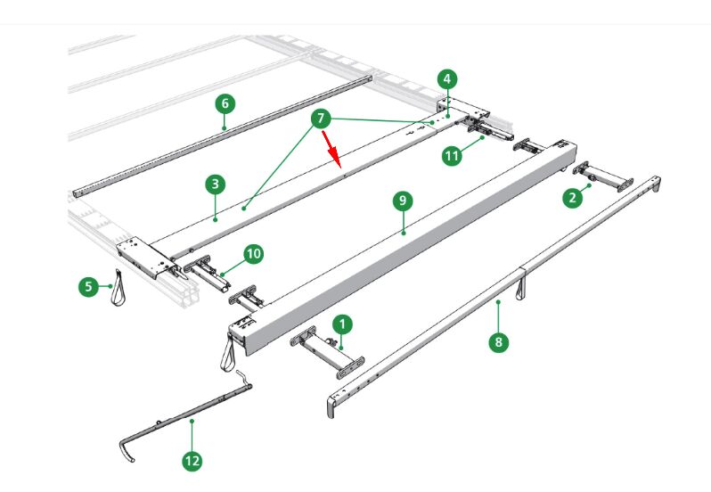 Edscha traverse - for Edscha CS Lite - 2550 mm (4038034810), Edscha ...