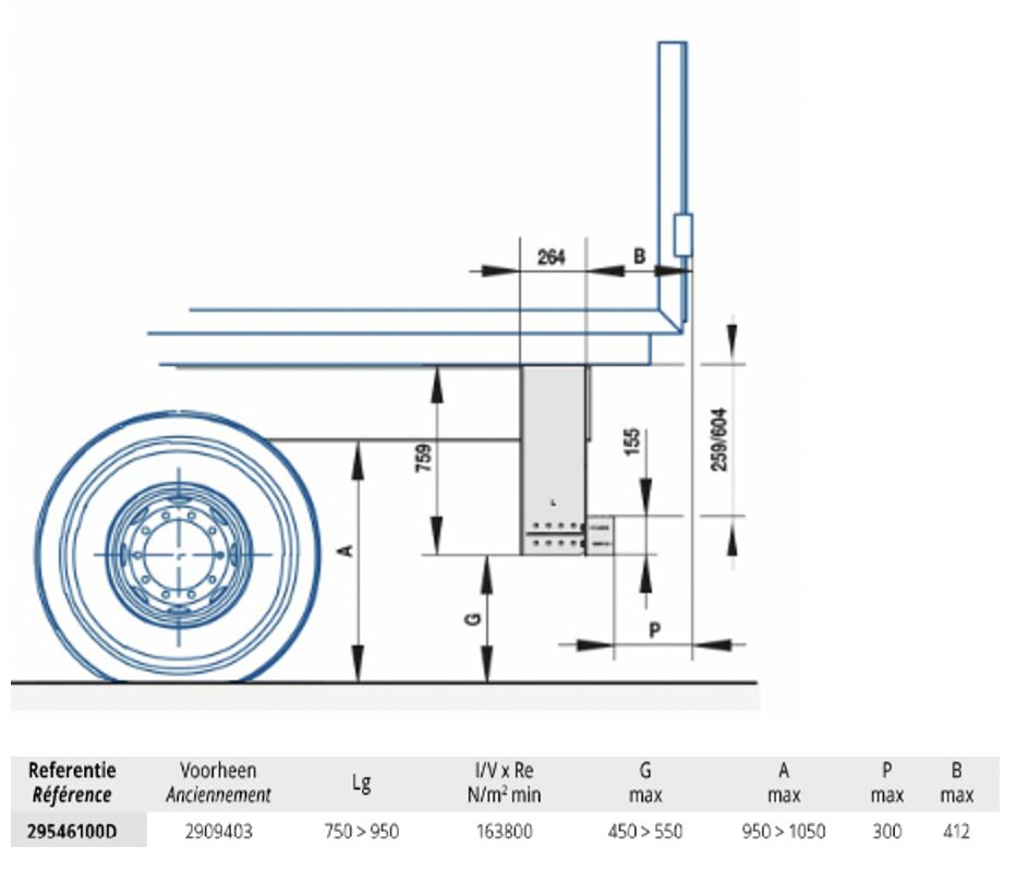 Pommier bumper XFIX P610D - fixed aluminum rectangular beam - R58-03 ...