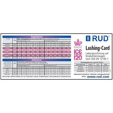 RUD ICE and VIP lashing card (French) (79983681140), RUD | Vehicle and ...