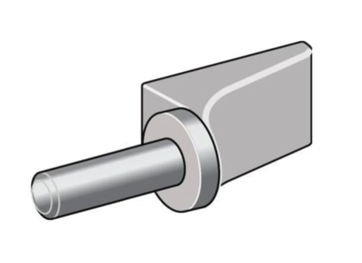 Pommier weld-on gudgeon - pin 48 mm long and Ø 14 mm - forged steel ...