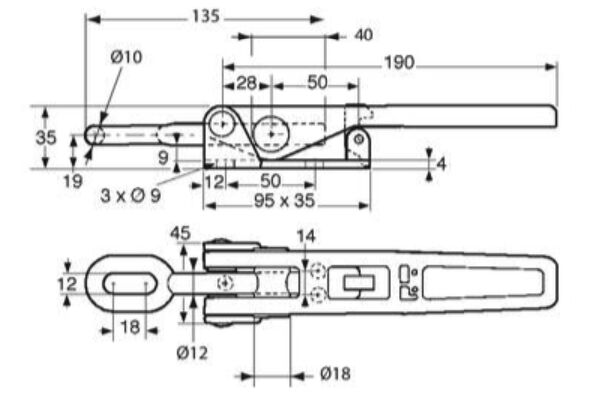 Pommier excenter lock - bolt-on - zinc-plated with forged grip (1145300 ...