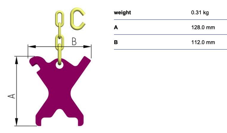 RUD ICE-Identification tag IKZA-13 - for lifting chain (79955541089 ...