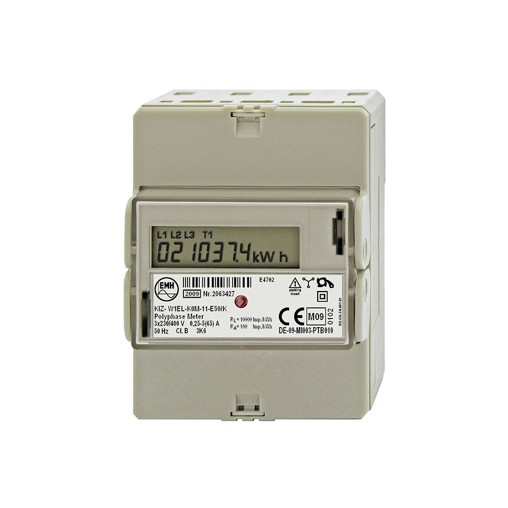 EMH kWh meter KIZ 3x230/400V 5-65A pulse (0232200601), EMH Metering ...