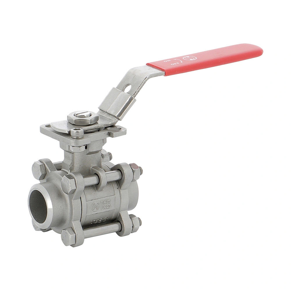 Sferaco ball valve stainless steel 741 3 piece body DN040 BW PN40 ISO ...
