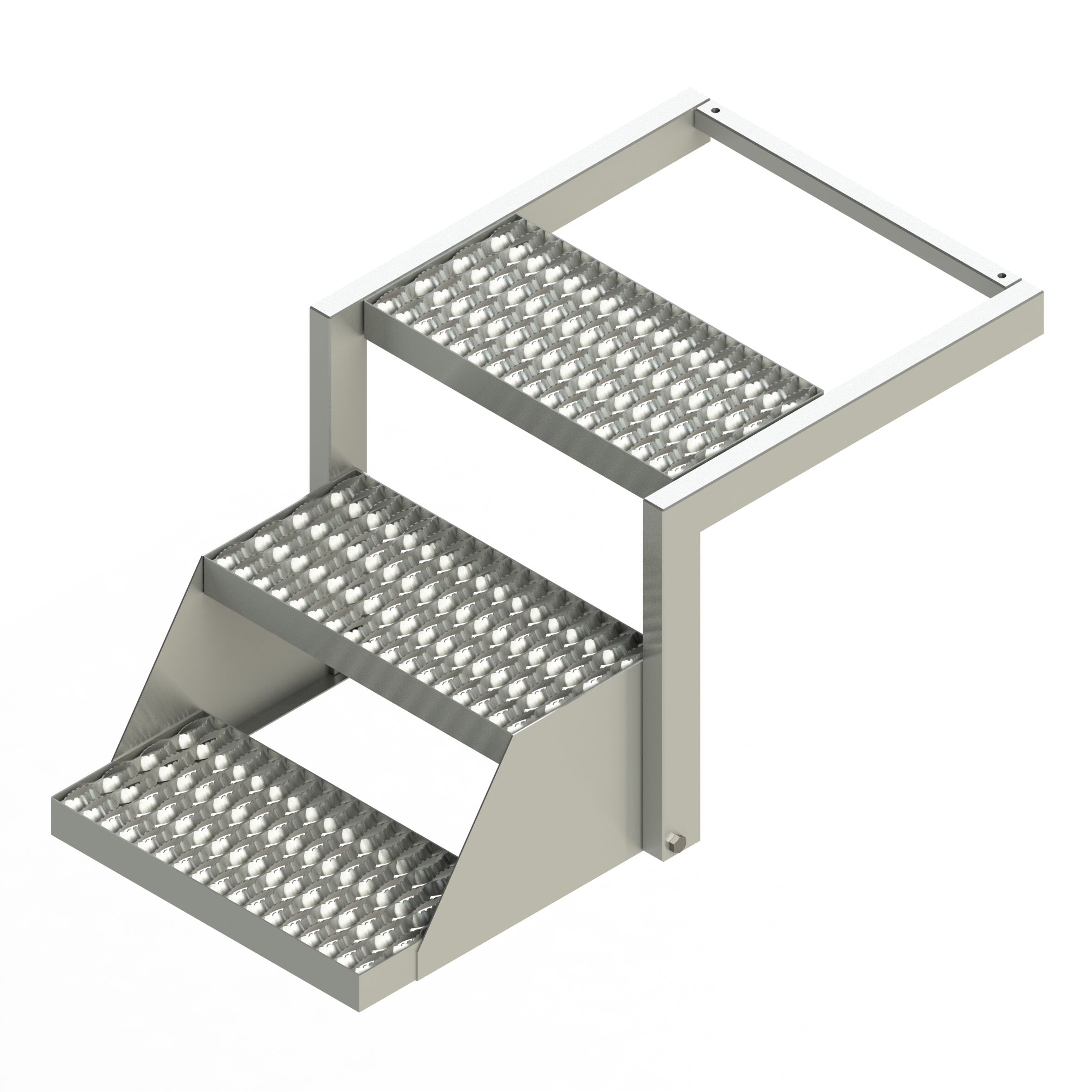 PWP trap opklapbaar - 2 treden - 480 x 560 mm (HxB) - met plateau (1341203), PWP | Voertuigbouw ...