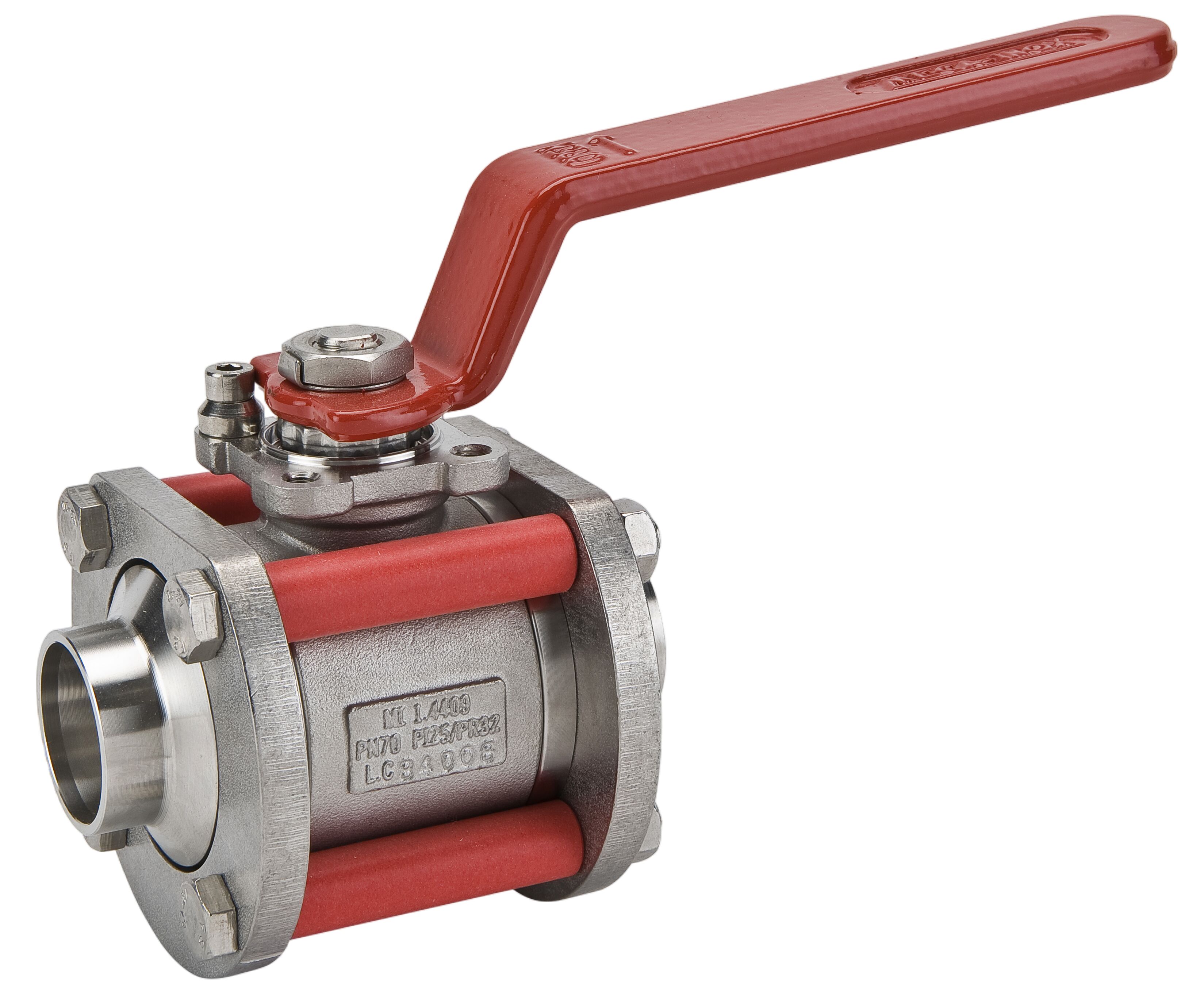 Meca-Inox ball valve PS4 PI50/PR65 full bore DN50 butt weld ISO 60,3 x ...