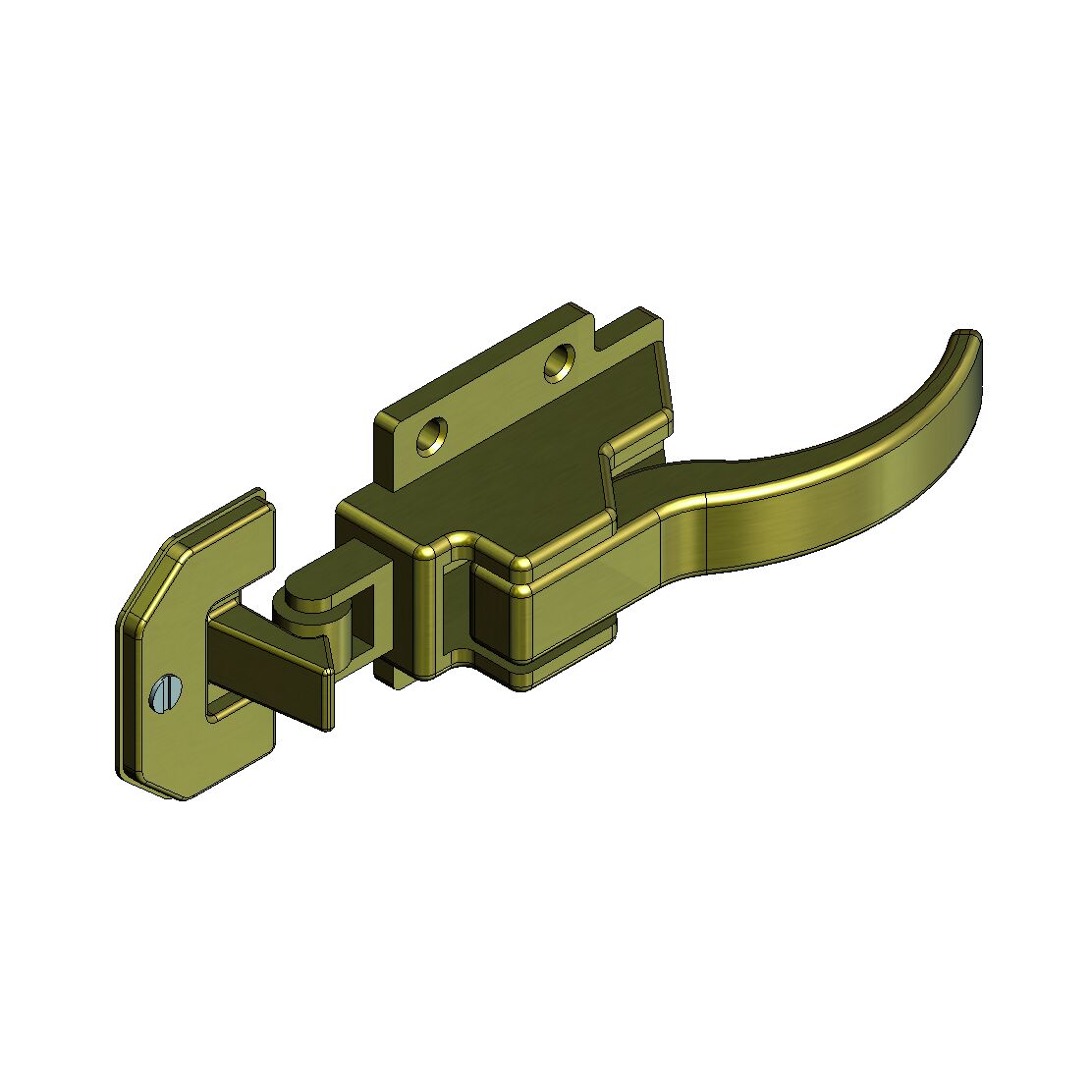 Pommier external lock - 155 x 60 x 52 mm - incl. keeper - chrome ...