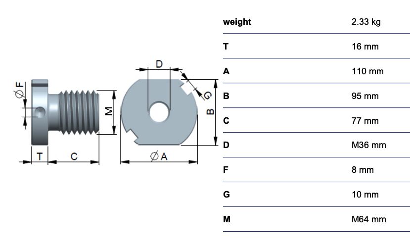 RUD adaptor ASPA M64/M36 (79956771094), RUD | Vehicle and cargo ...