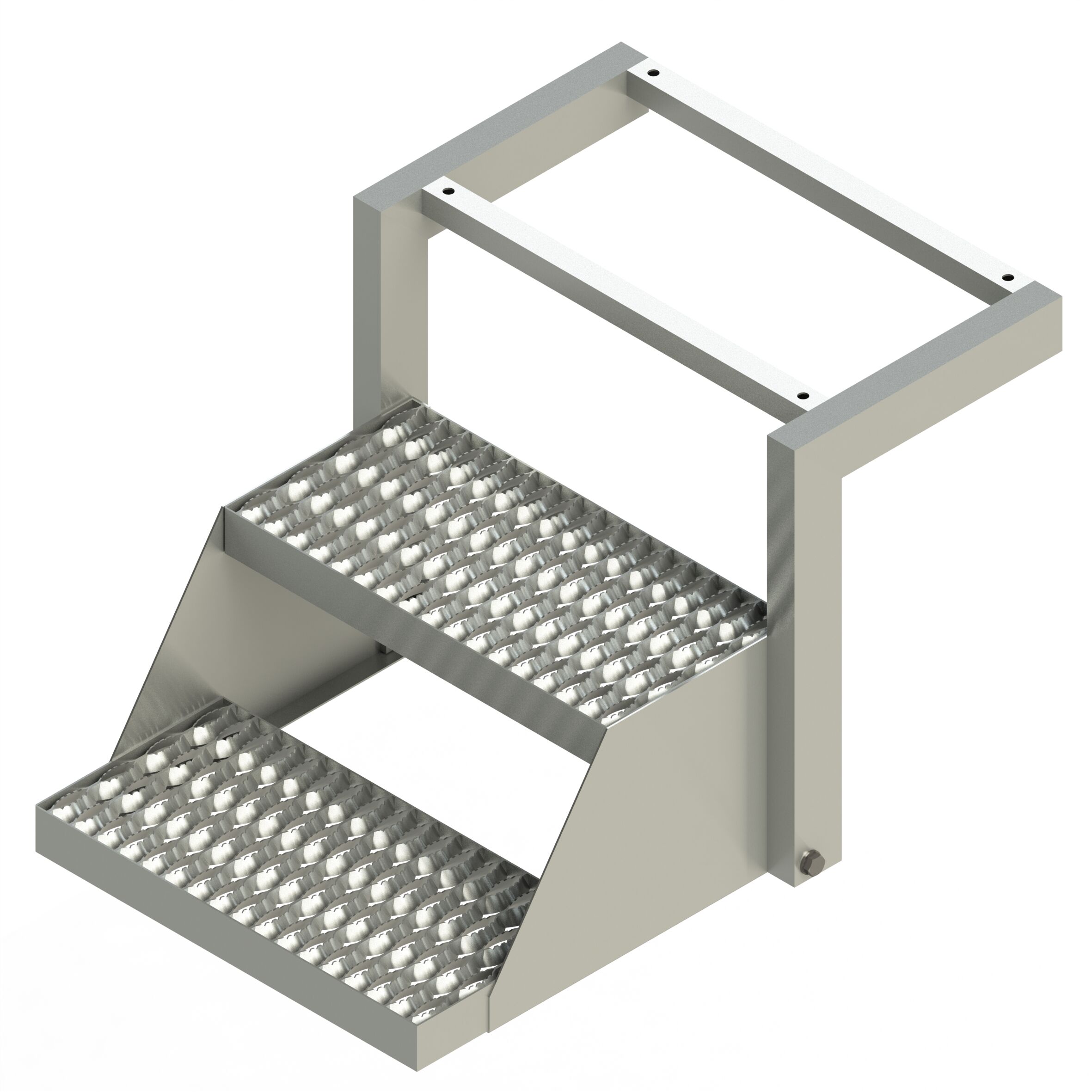 PWP trap opklapbaar - 2 treden - 480 x 558 mm (HxB) - volbad verzinkt ...