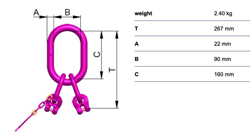 RUD VIP-Master link for balancer two strands VAK-2S-8 (79045105480 ...