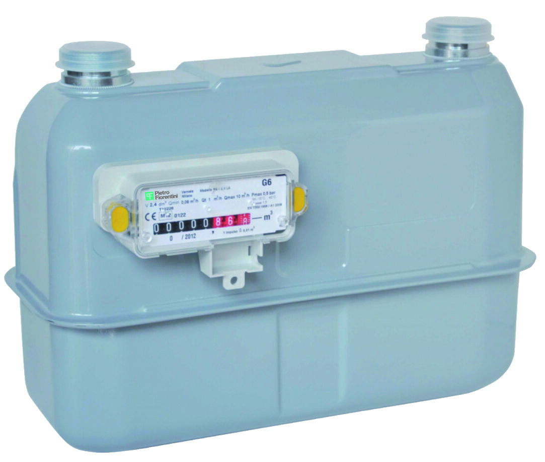 Pietro Fiorentini diaphragm gas meter G6-RS 2,4L 2-pipe 250 mm (G6RS2-4 ...
