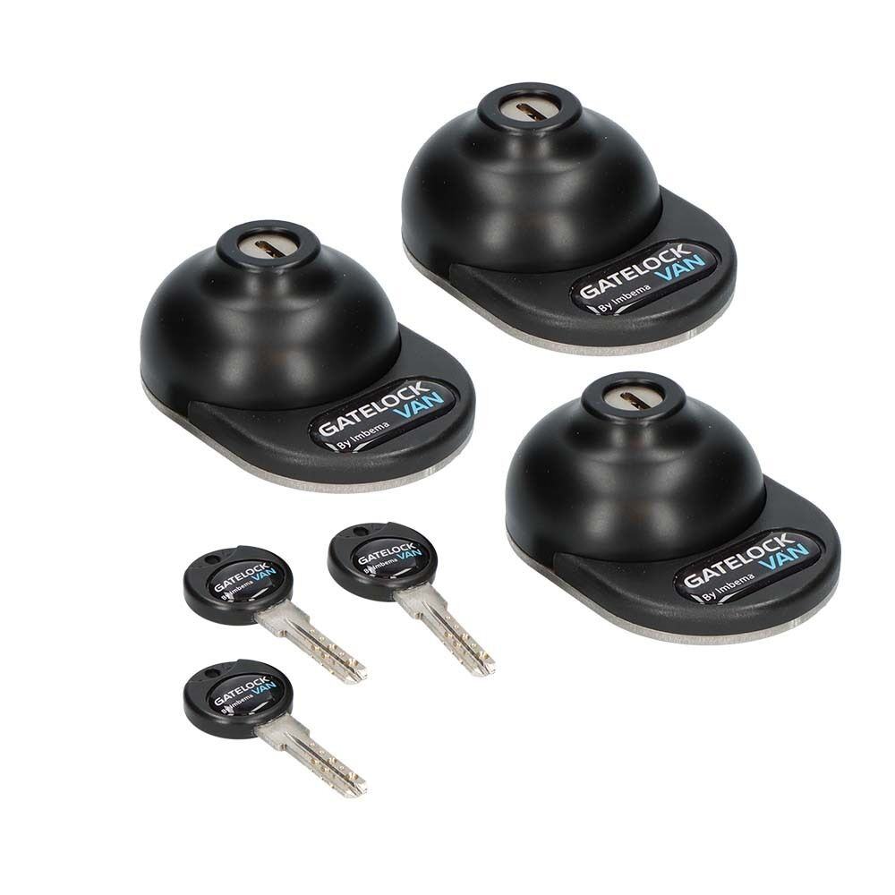GATELOCK T-lock - set of 3 locks - slamlock - black (80221073Z ...